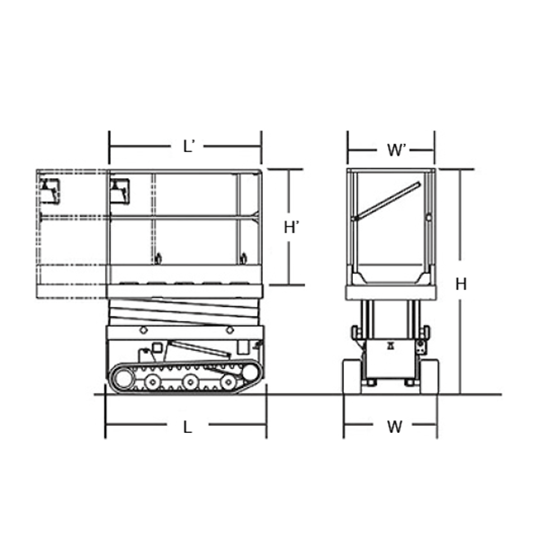 垂直高所作業車垂直昇降型クローラレンタル（ENCL045・NUX06uj・NUX06C） | アクティオの建機（建設機械・重機）